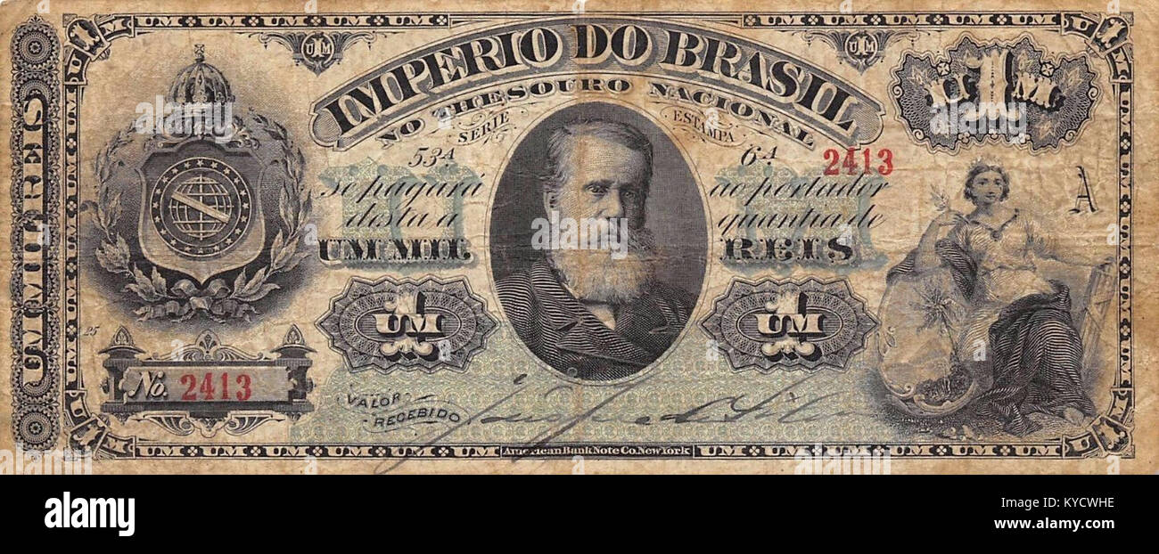 Papel-moeda - 1000 réis Stock Photo - Alamy