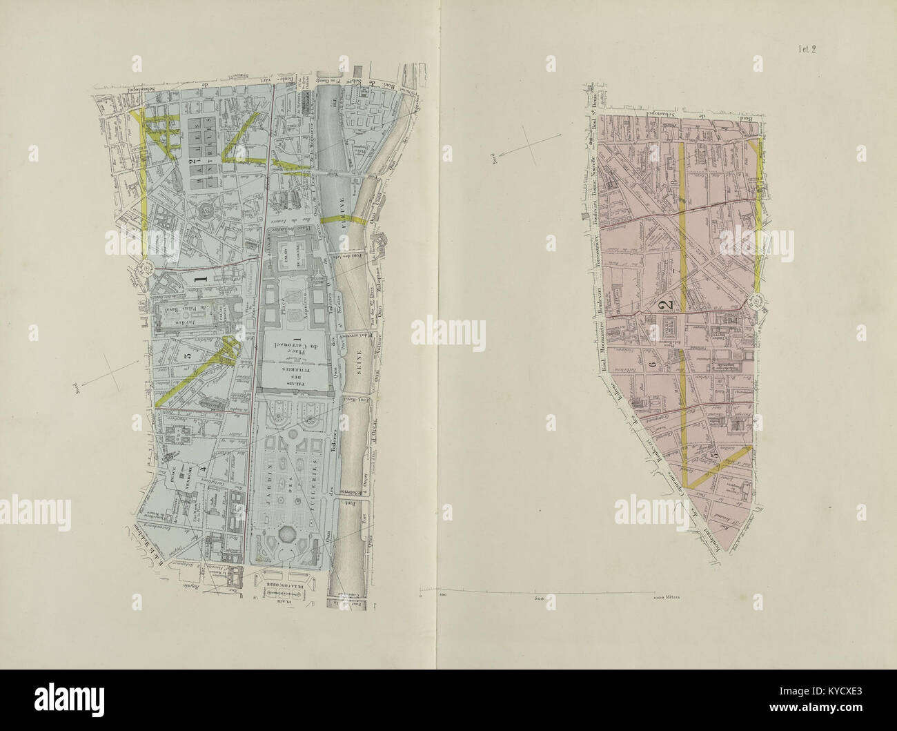 Arrondissements map paris hi-res stock photography and images - Alamy