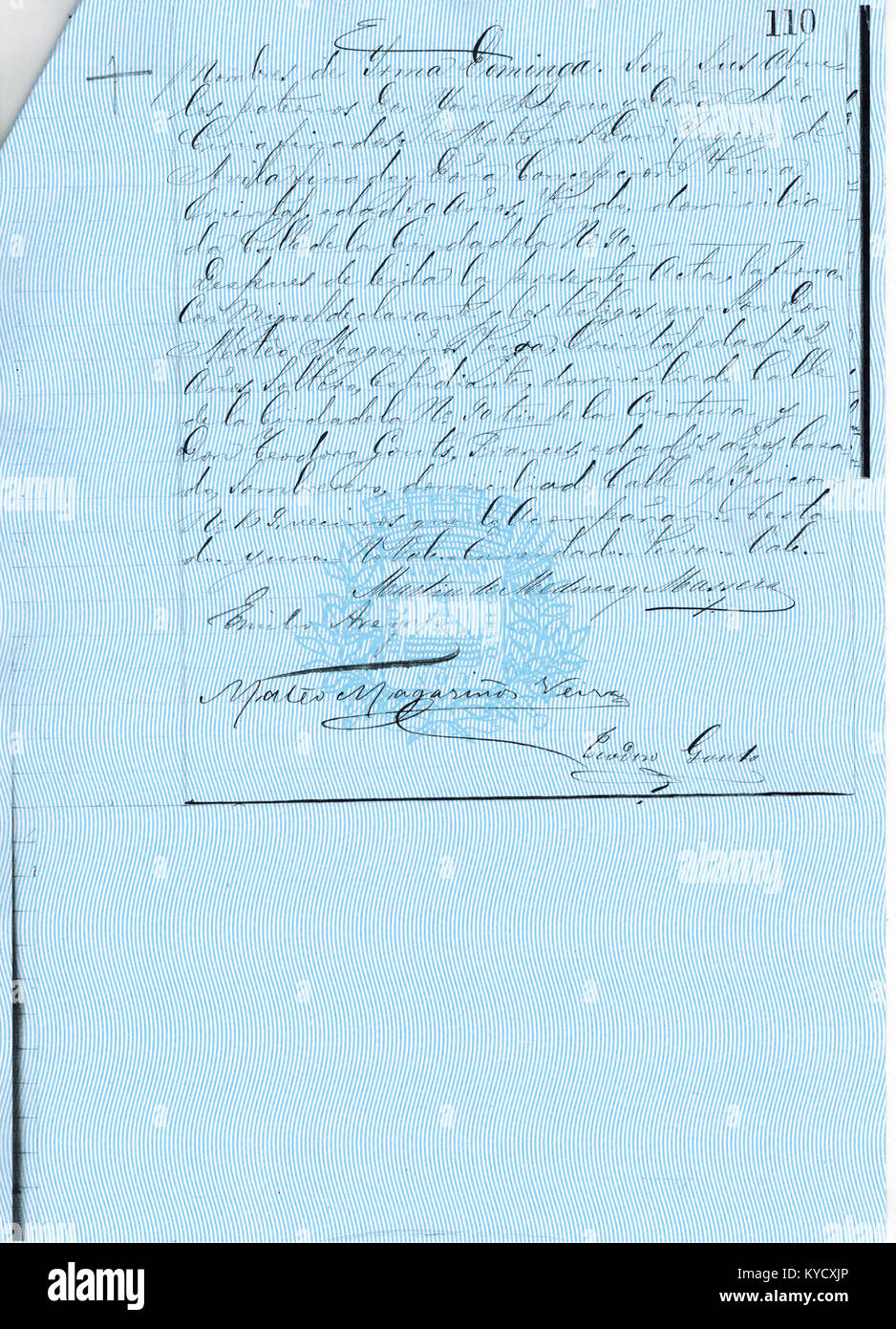 The birth certificate of Irma Avegno, an early 20th-century legal ...