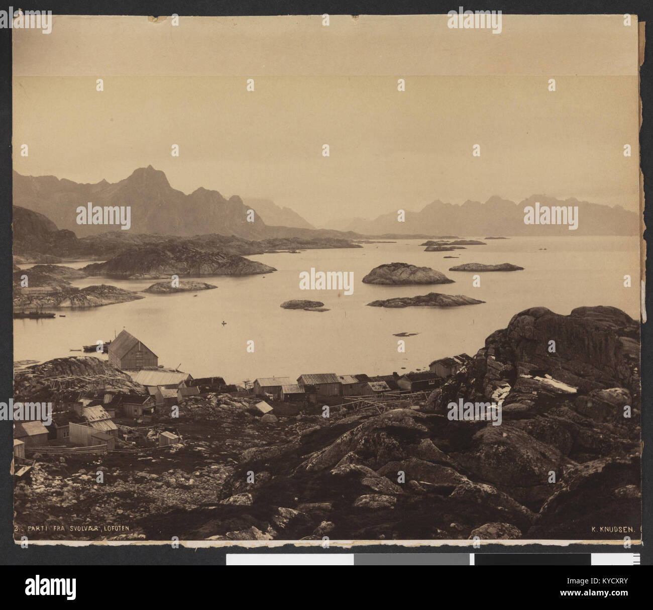 This image shows a view of Svolvær in the Lofoten Islands, Norway ...