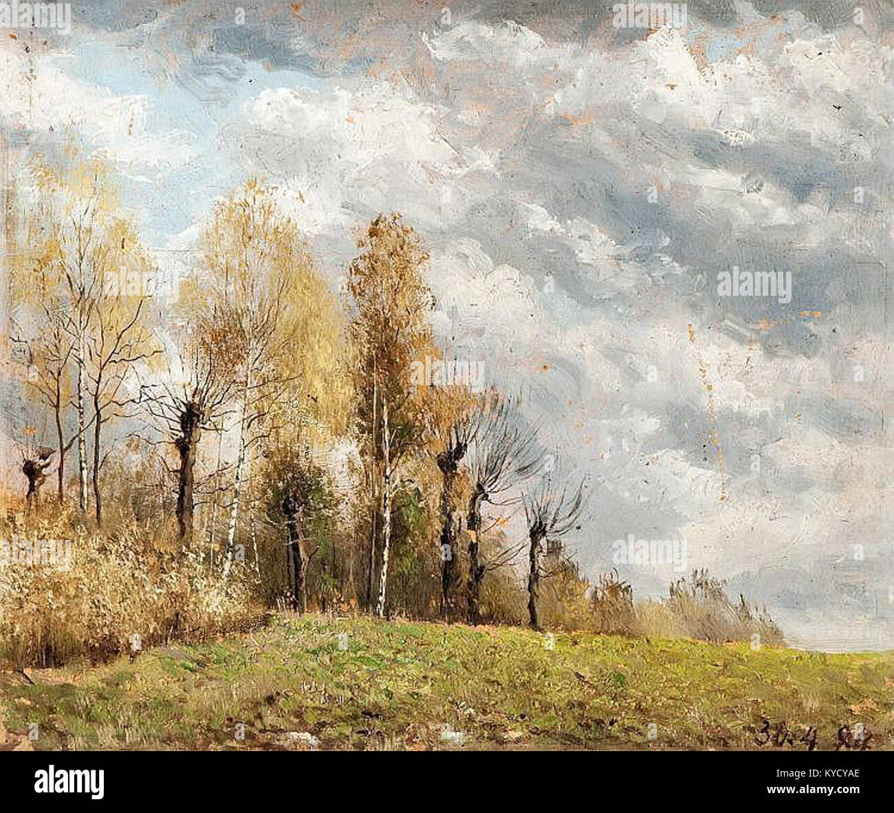 Paul Baum - Birkenwäldchen vor Weimar (1884 Stock Photo - Alamy