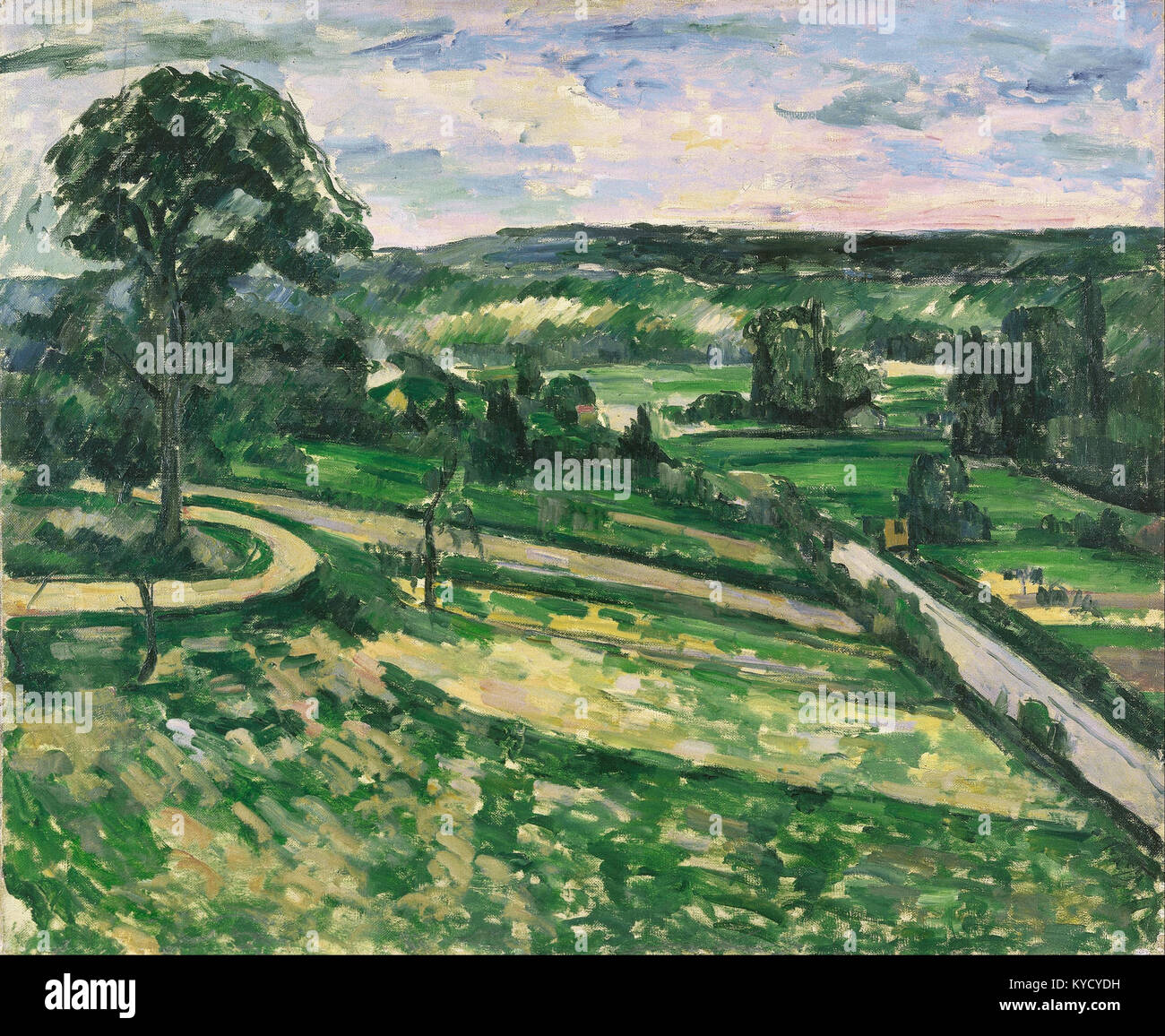 Paul Cézanne's painting 'The Tree by the Bend' is showcased in the ...