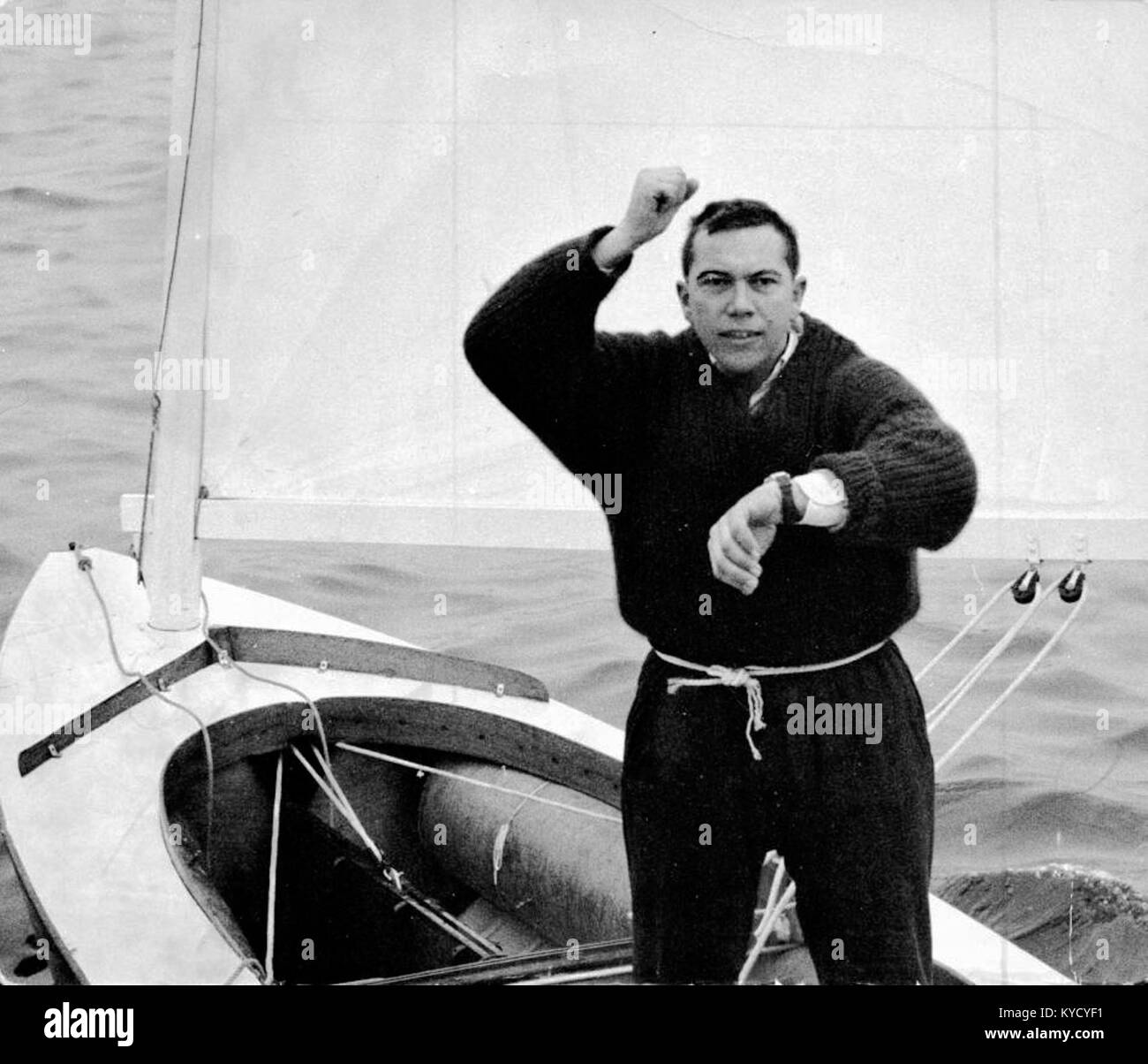 Paul Elvstrøm, a Danish yachtsman, clinched his fourth consecutive ...