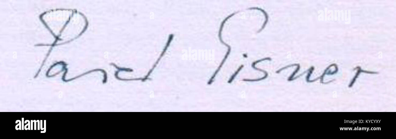 Pavel Eisner's signature, a notable Czech scholar known for his ...