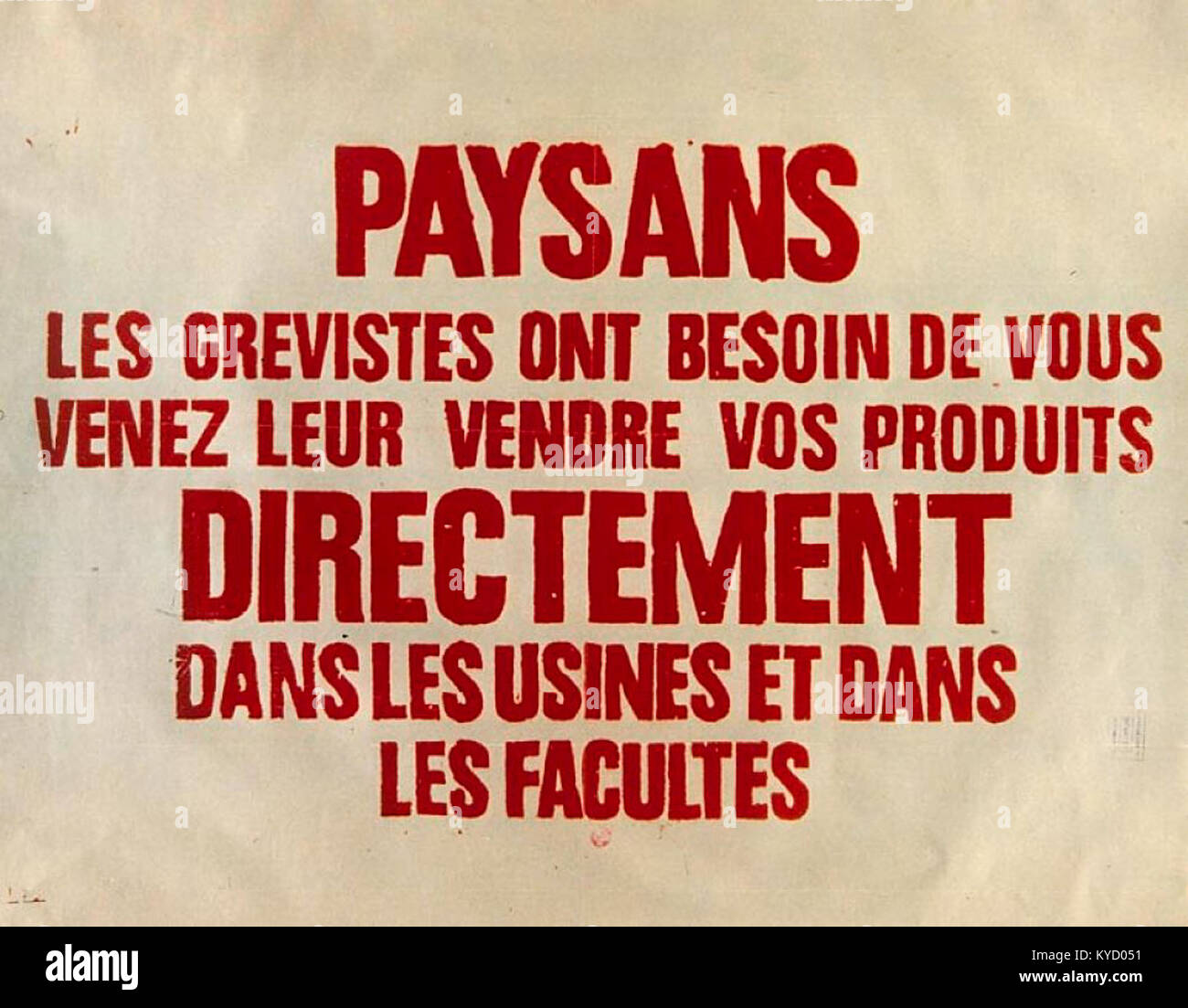 A French poster from the early 20th century depicting peasants and ...