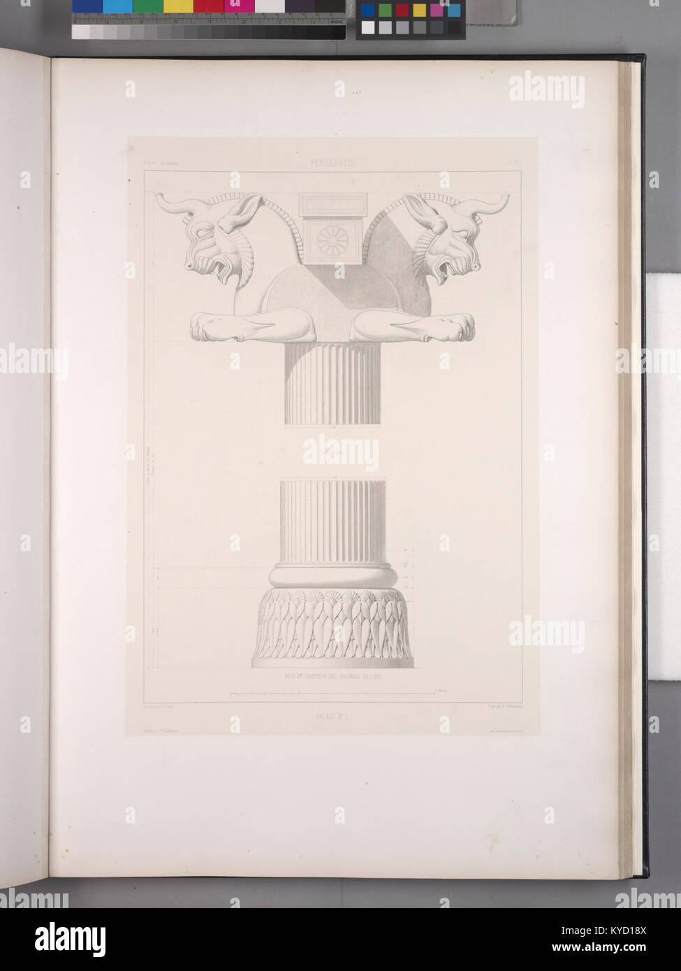 This image depicts Palace No. 2 of Persepolis, focusing on the base and ...