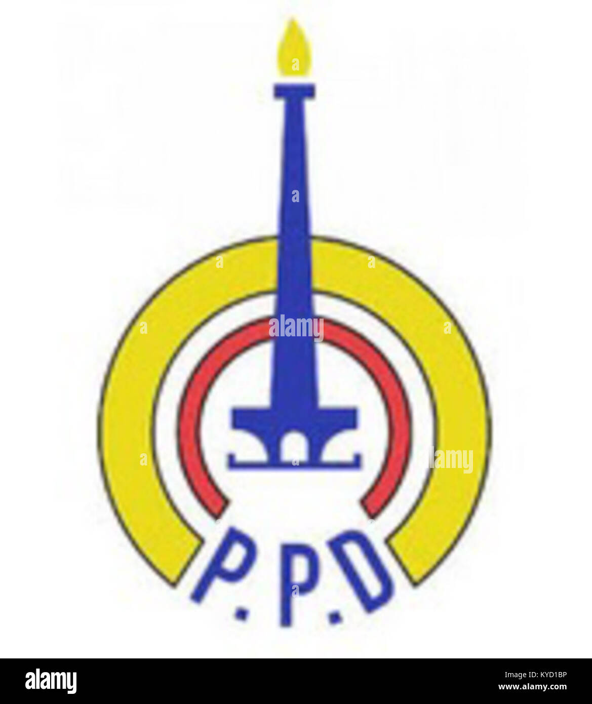 The logo of Perusahaan Pengangkutan Djakarta (PPD), the transportation ...