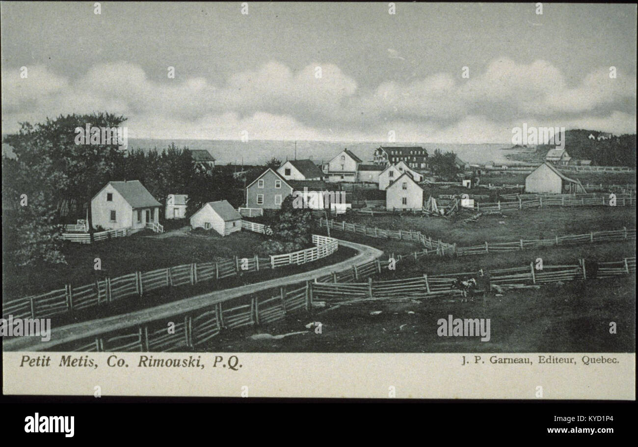 A vintage photograph of Petit Métis in the Rimouski region, Quebec ...