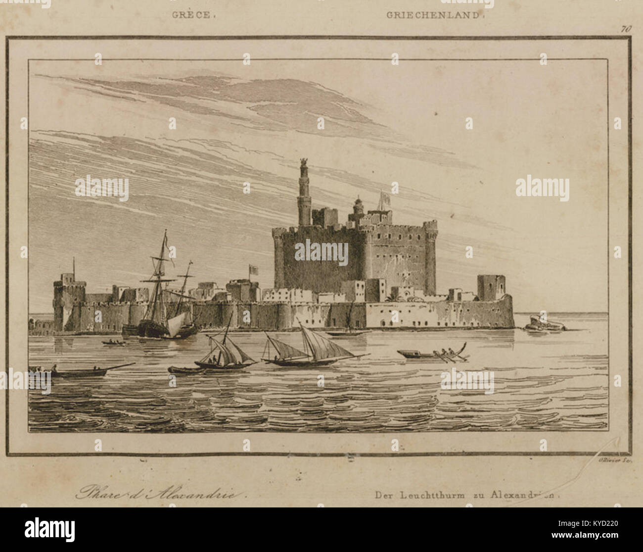 Lighthouse of alexandria drawings hi-res stock photography and images ...