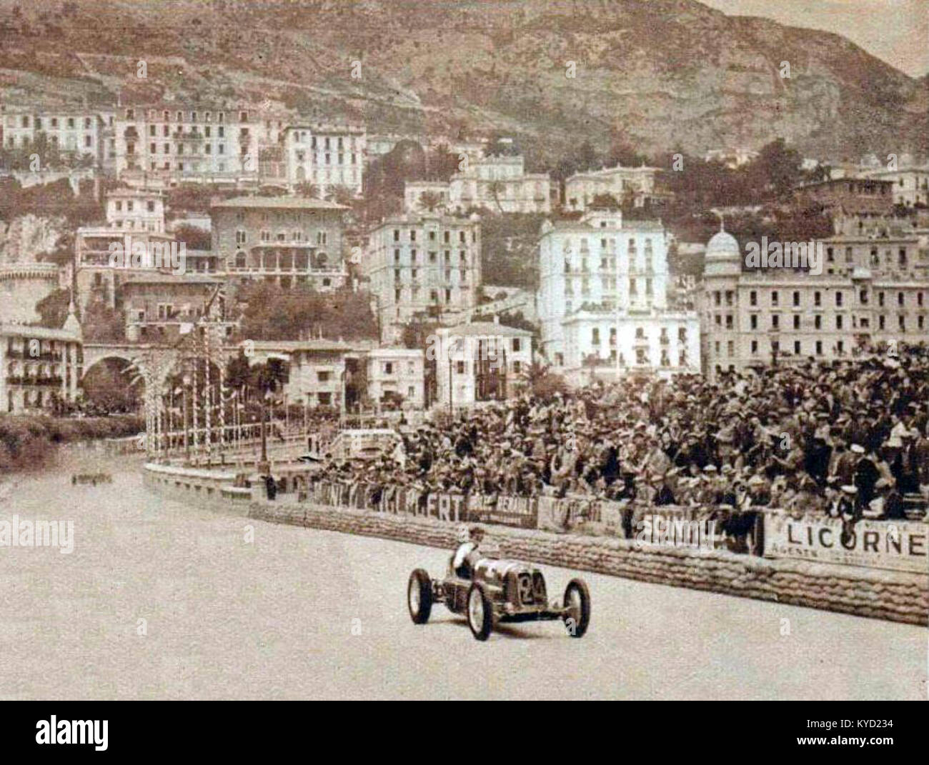 Philippe Étancelin, a French racing driver, is depicted participating ...