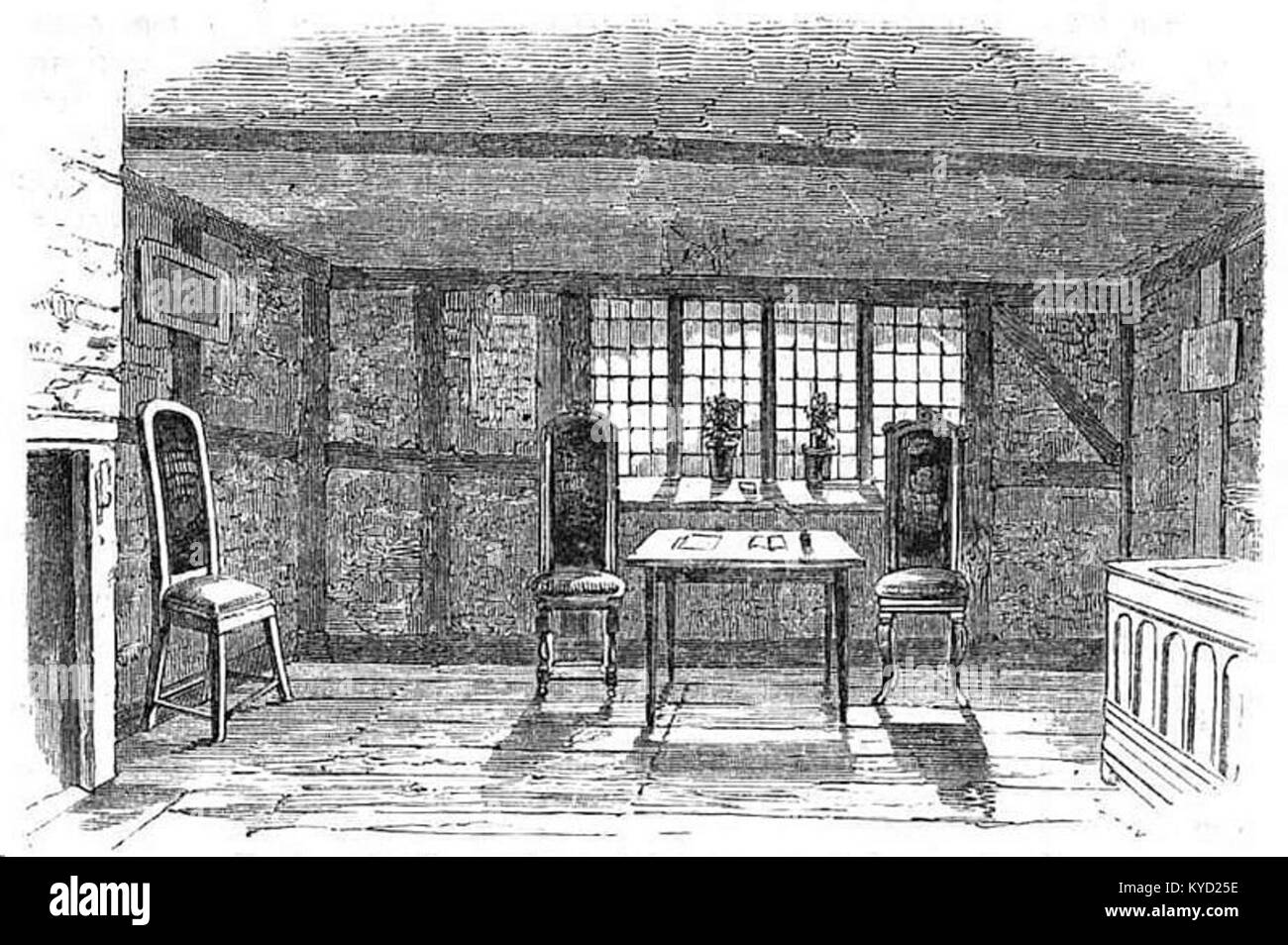 Shakespeare birthplace interior Black and White Stock Photos & Images ...