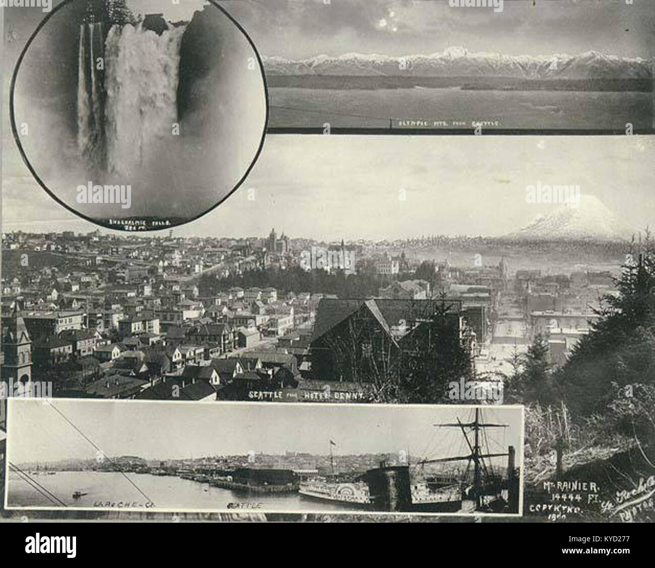 Photo collage of views of Washington, ca 1891 (LAROCHE 189 Stock Photo ...