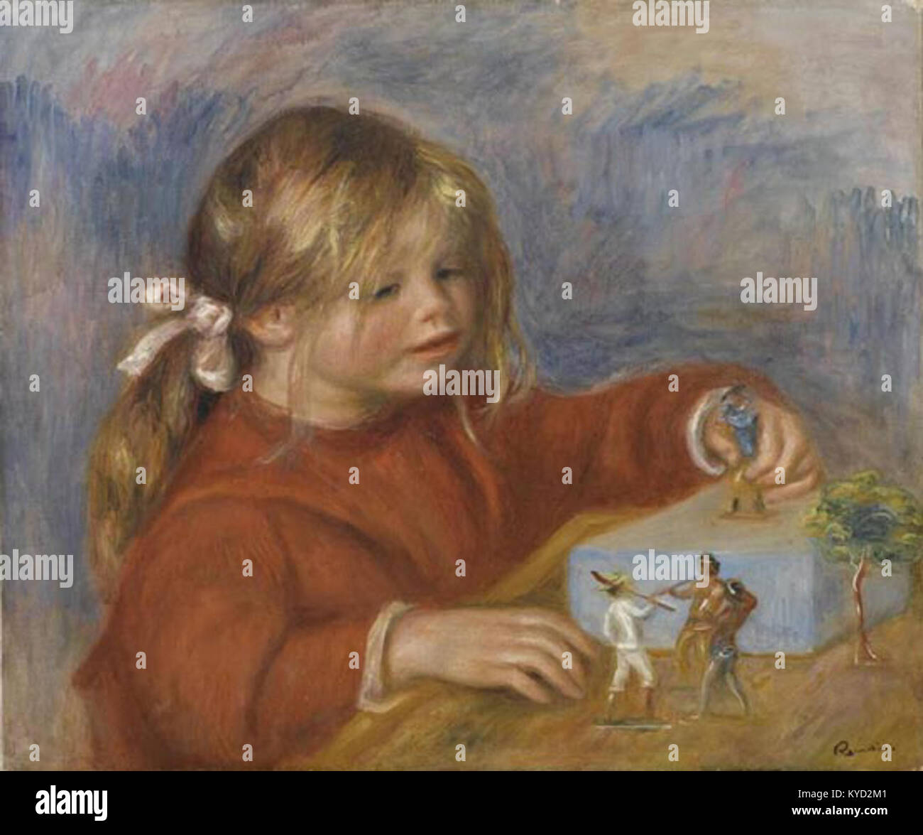 This painting by Pierre-Auguste Renoir depicts Claude Renoir, the ...
