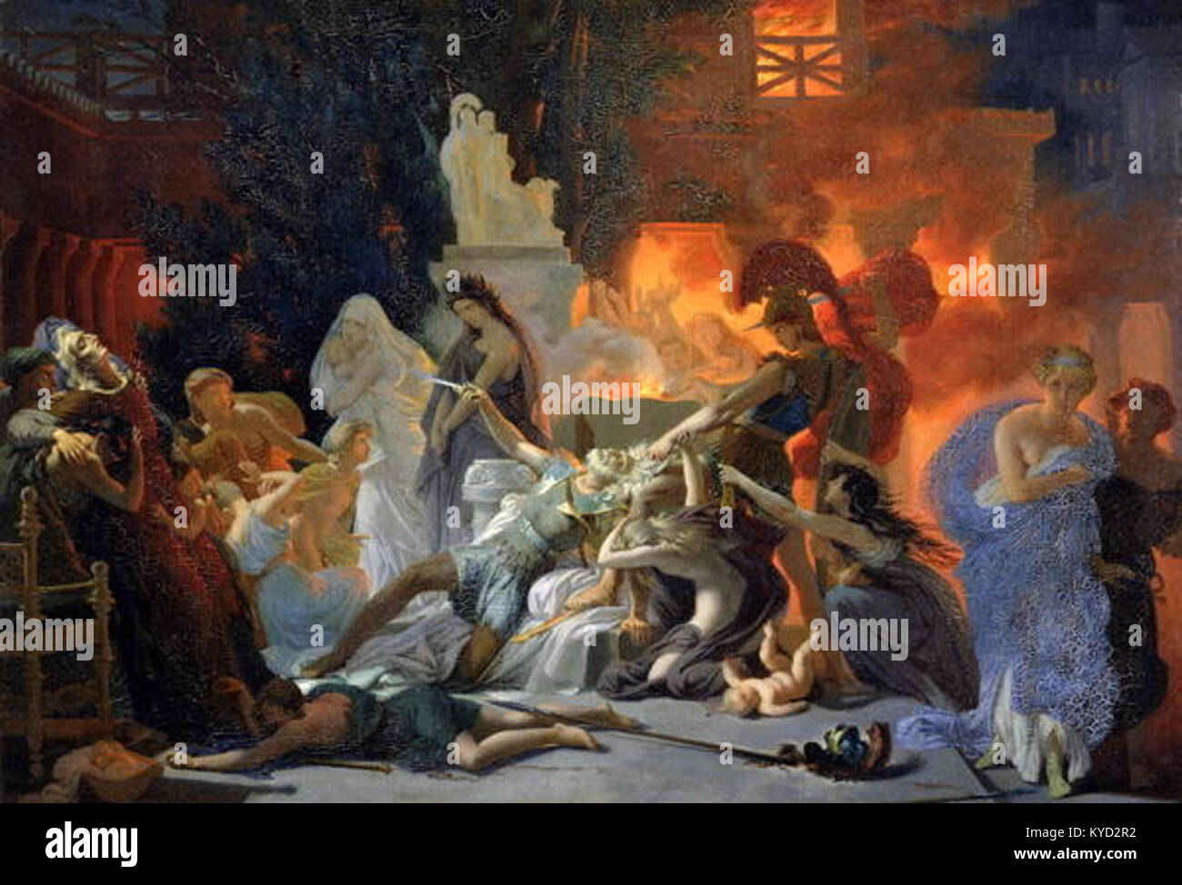 The painting 'The Death of Priam' by Pierre Narcisse Guérin, created in ...