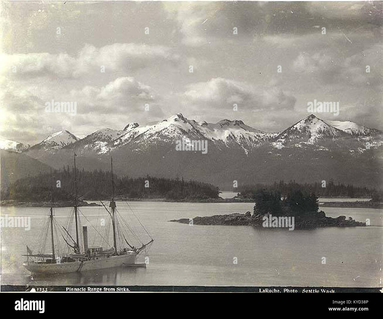 Pinnacle Mountain Range seen from Sitka, Alaska, ca 1897 (LAROCHE 285 ...
