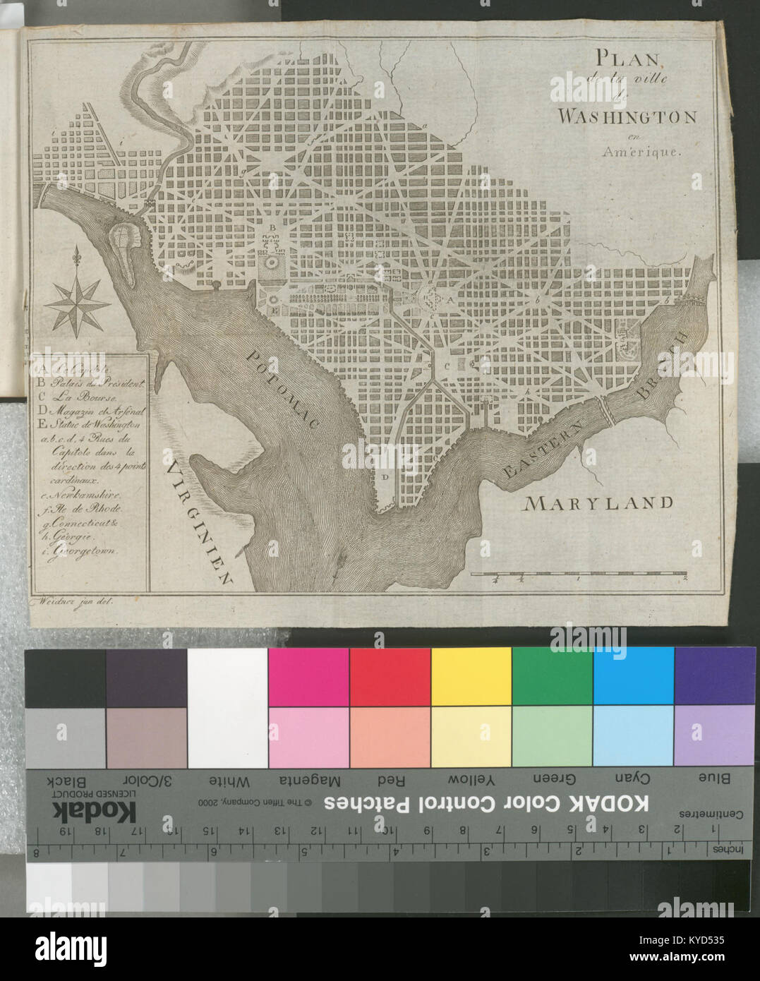This map depicts the city plan of Washington, D.C., offering insight ...