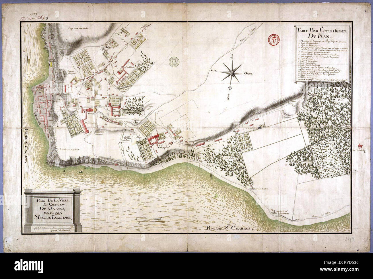 City plan quebec map hi-res stock photography and images - Alamy