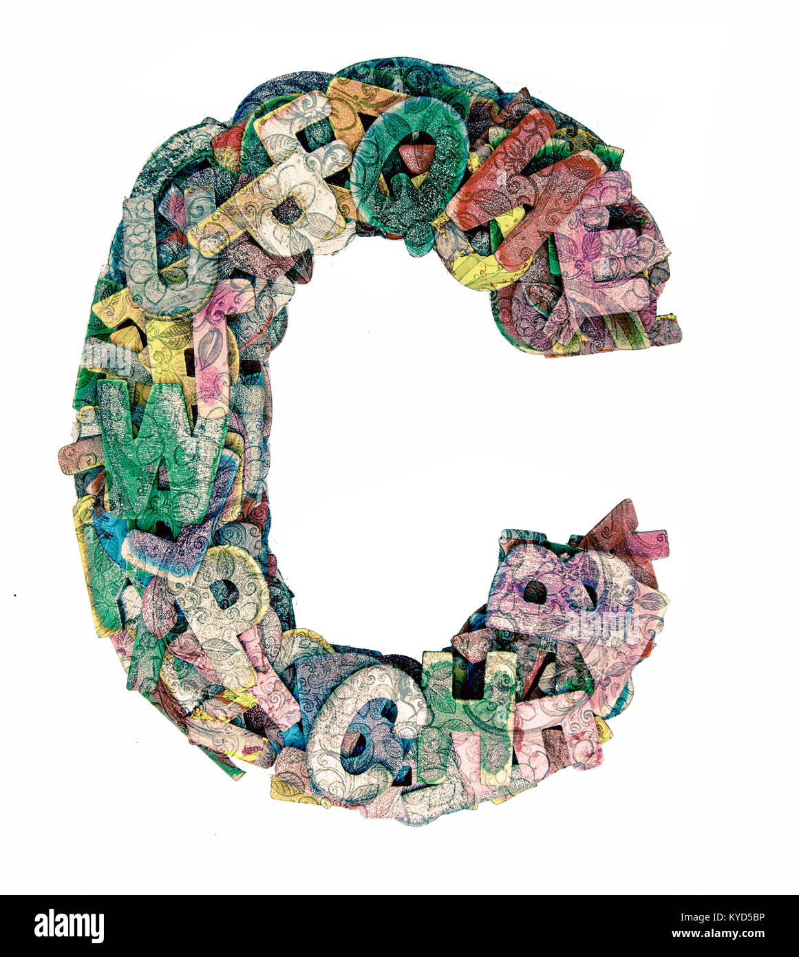 Set old style alphabet letters Cut Out Stock Images & Pictures - Alamy