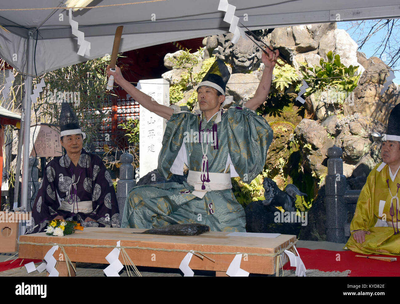 Tokyo, Japan. 12th Jan, 2014. Dressed in medieval court attire ...