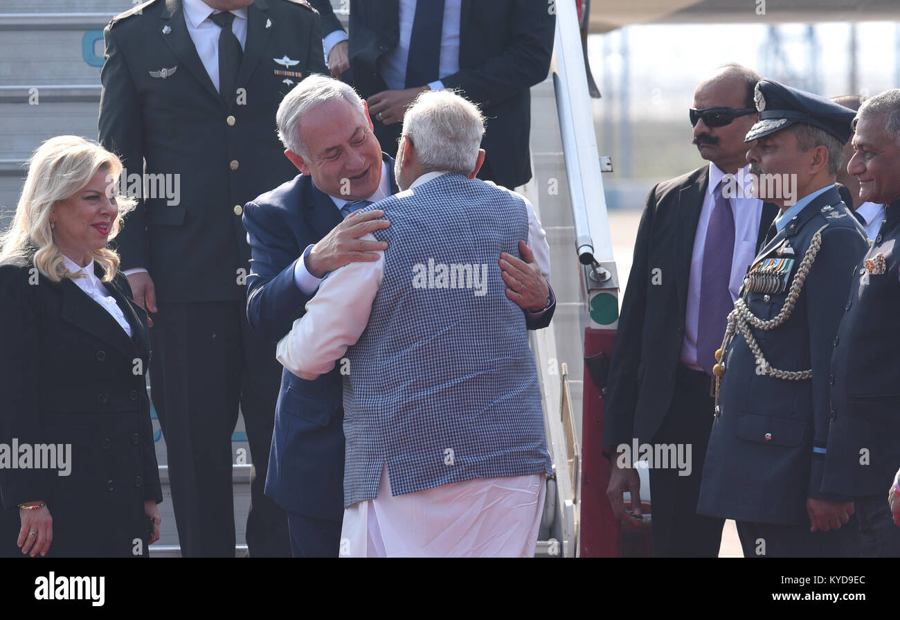 NEW DELHI, INDIA - JANUARY 14: Prime Minister Narendra Modi (R ...
