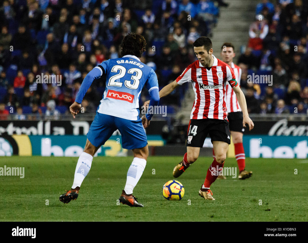 Cornella, Spain. 14th Jan, 2018. during the La Liga match between RCD ...