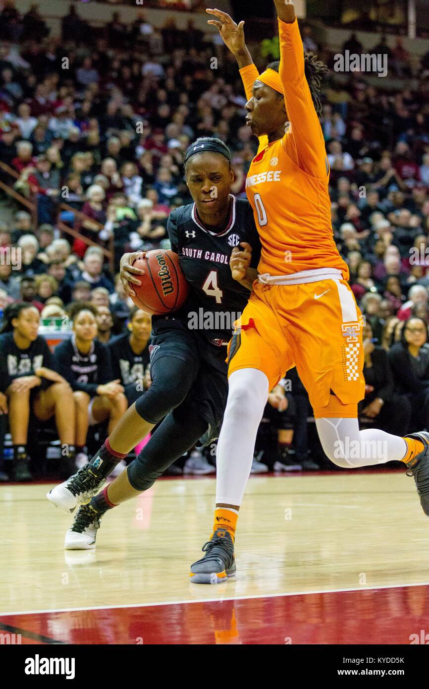 Columbia, SC, USA. 14th Jan, 2018. South Carolina Gamecocks guard ...