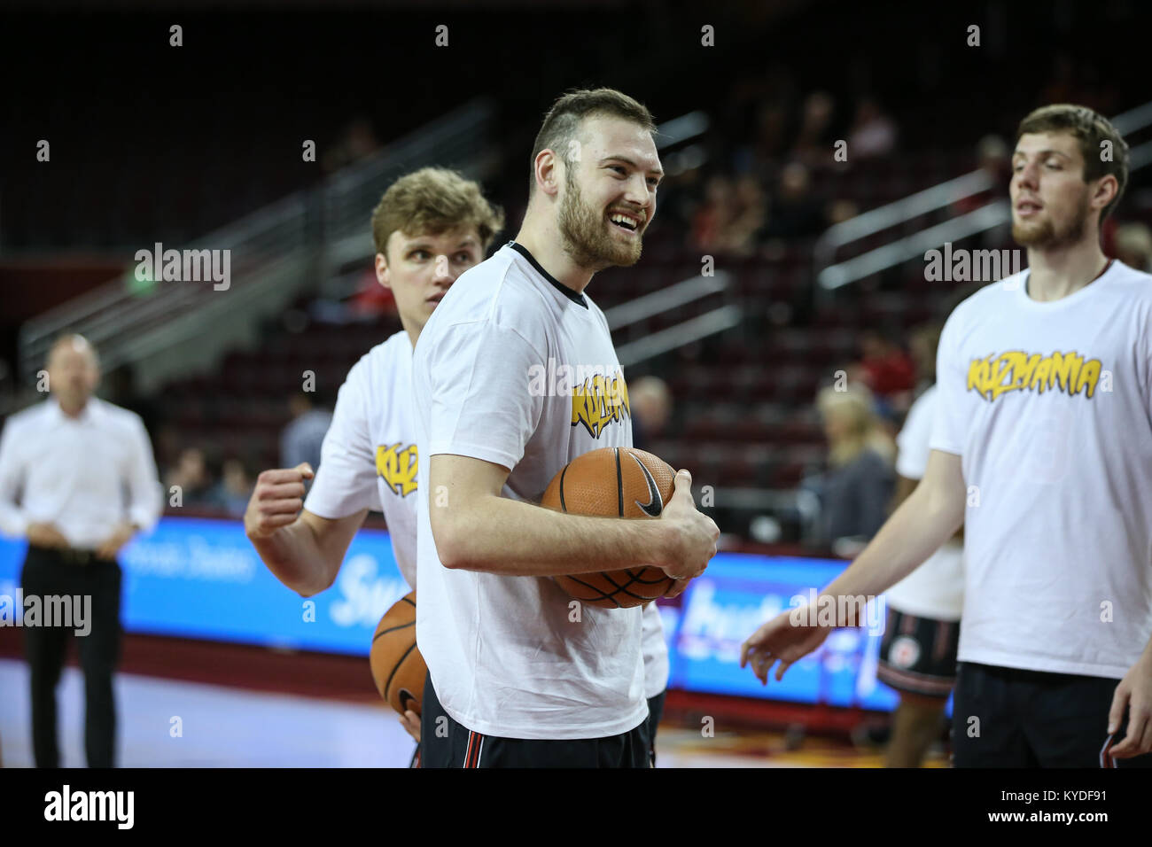 Los Angeles, CA, USA. 14th Jan, 2018. Utah Utes forward David Collette ...