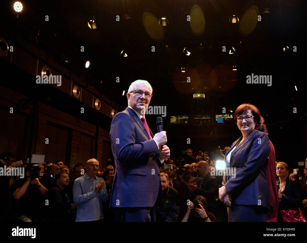 Jiri Drahos, presidential candidate, and his wife Eva Drahosova are ...