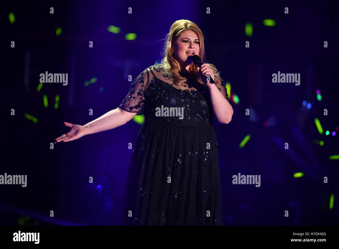 Berlin, Germany. 13th Jan, 2018. Singer Alina during the TV gala event ...