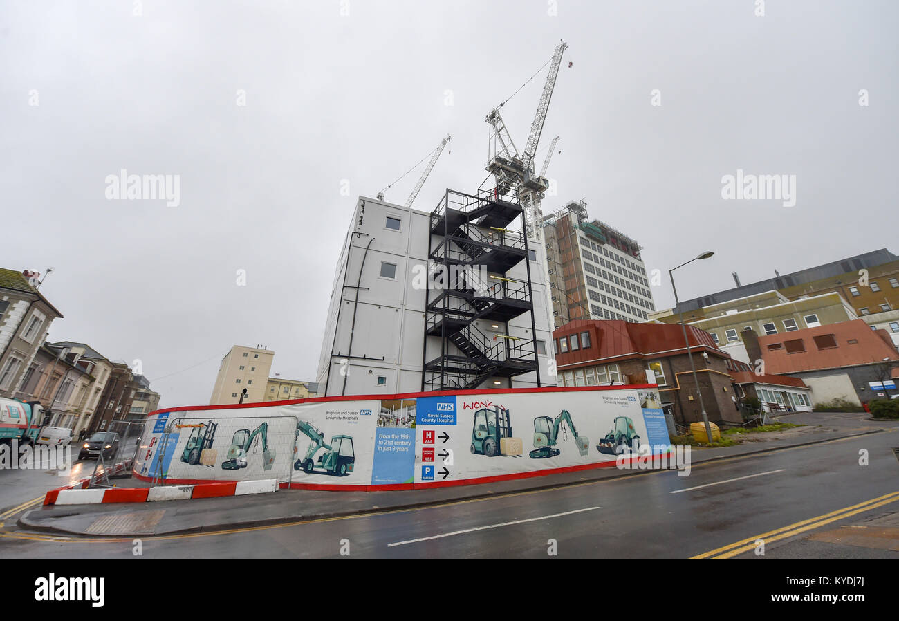 Brighton, UK. 15th Jan, 2018. Construction work continues on the £485 ...