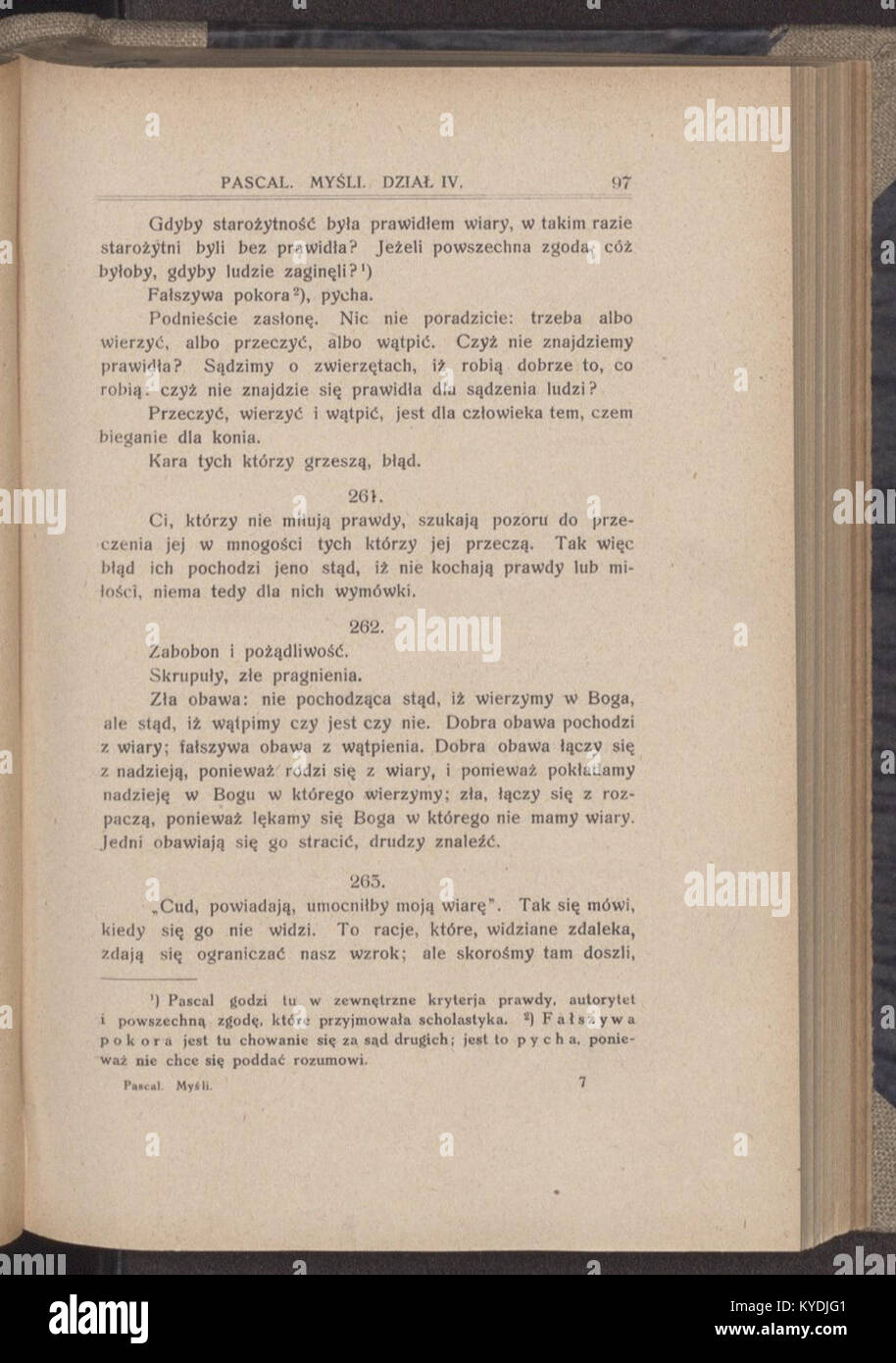 PL Blaise Pascal-Myśli 125 Stock Photo - Alamy