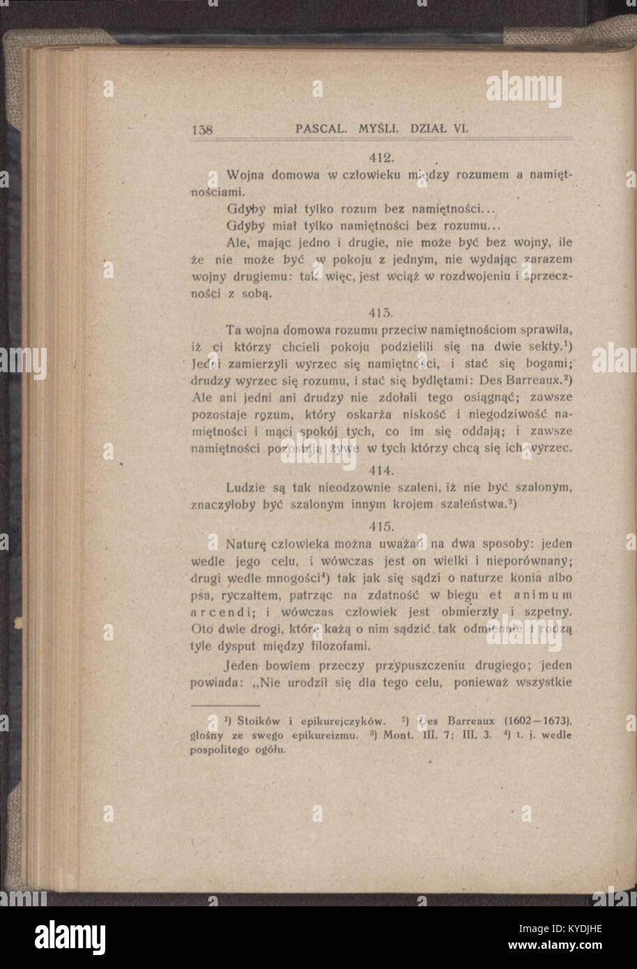PL Blaise Pascal-Myśli 166 Stock Photo - Alamy