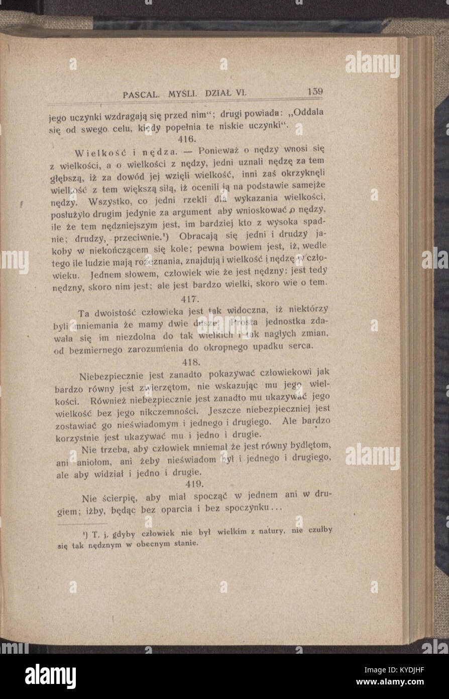 A reflection on Blaise Pascal's philosophical thoughts, particularly ...