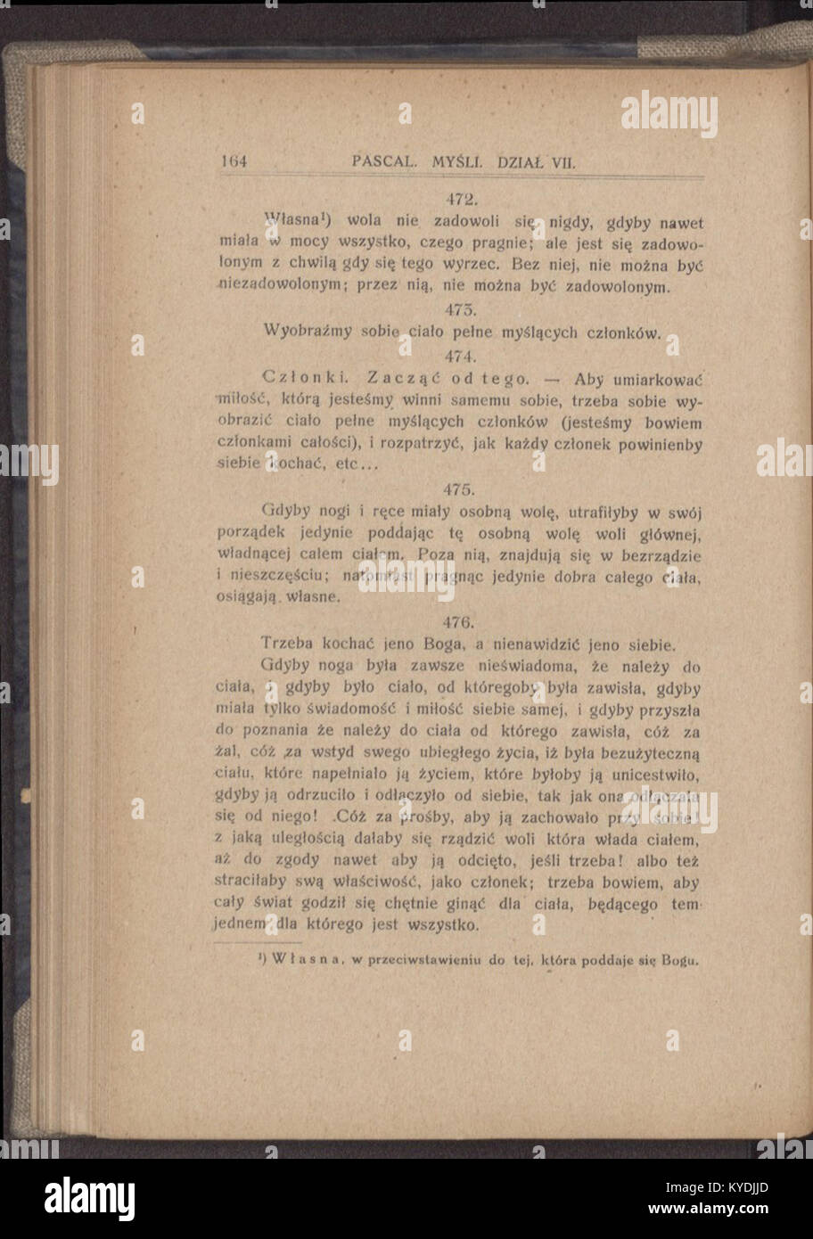 A Polish edition of Blaise Pascal's *Pensées* (Thoughts), published in ...