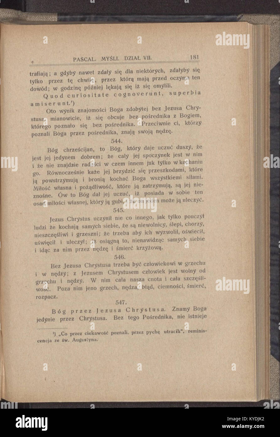 *Mysli* (Thoughts) by Blaise Pascal, a prominent French philosopher and ...