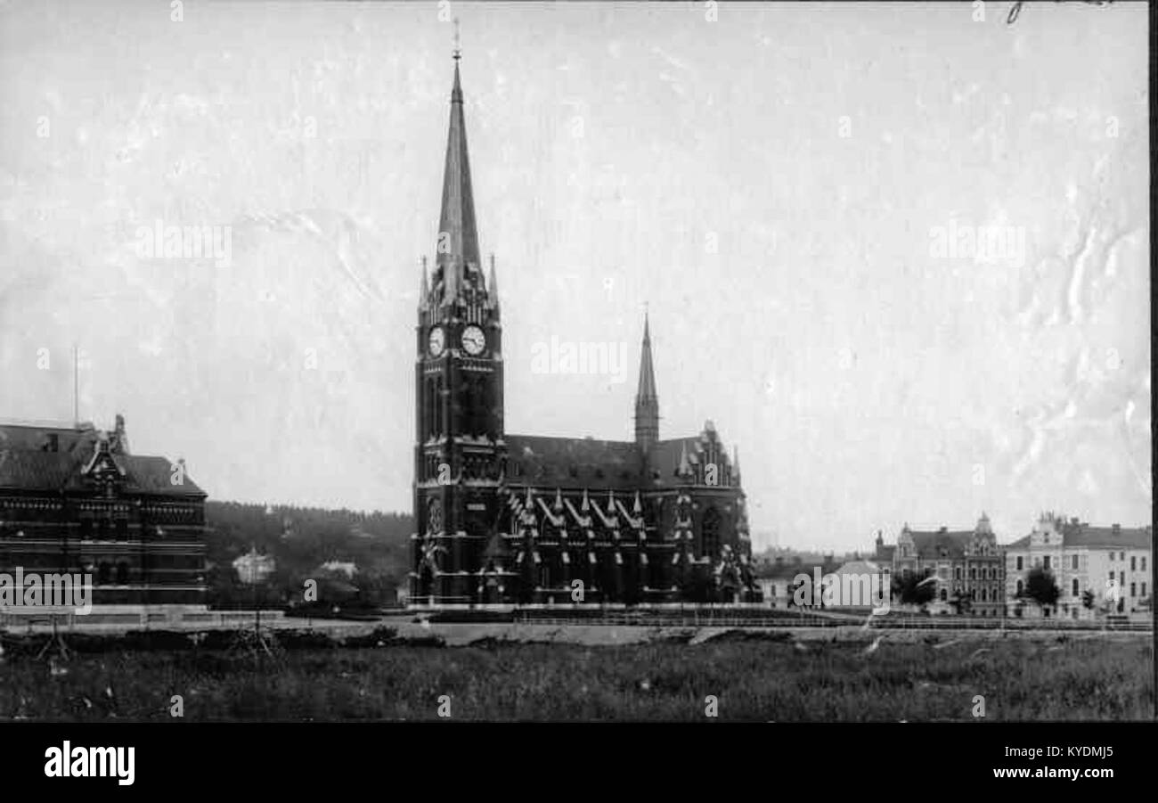 Gustav Adolfs Church in Sundsvall, Sweden, is a prominent landmark ...