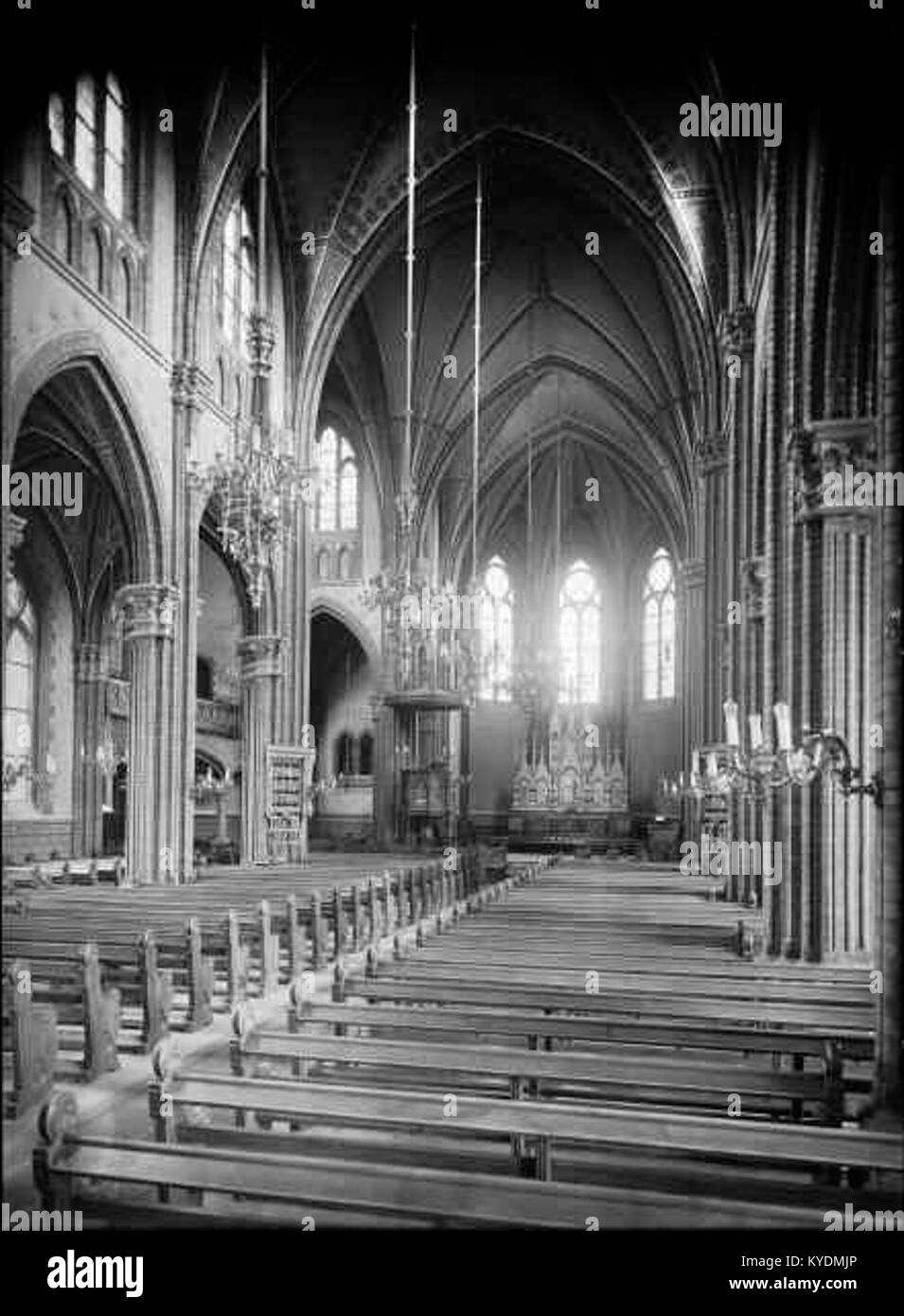 Gothic church red bricks Black and White Stock Photos & Images - Alamy