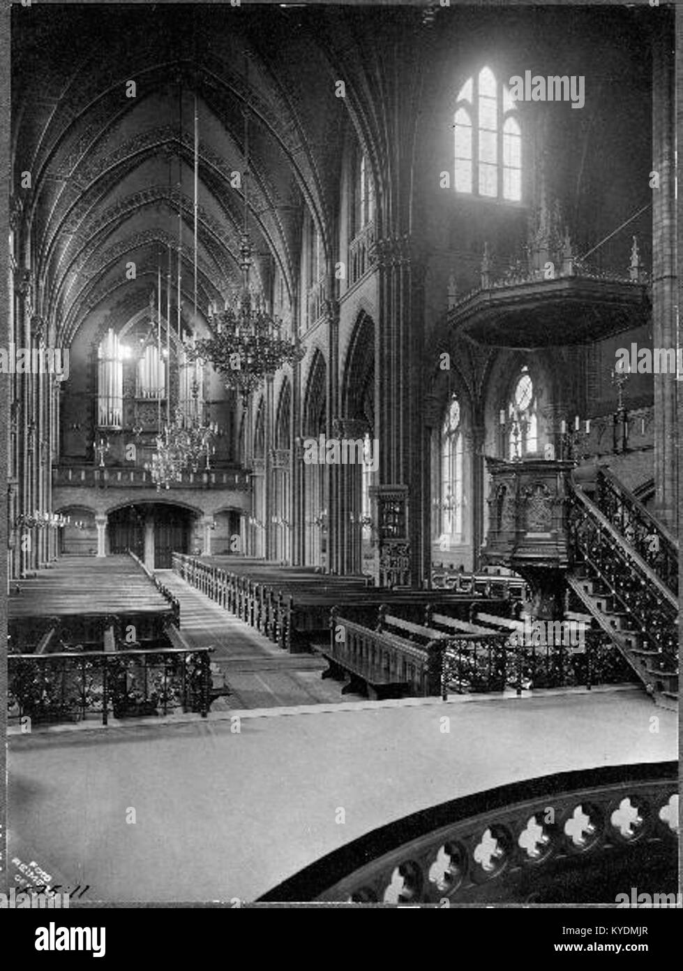 A photograph showing Gustav Adolfs Church in Sundsvall, Sweden, an ...