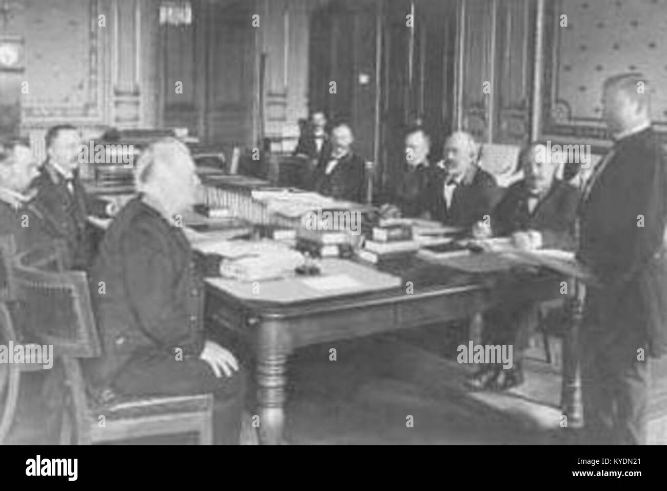 The image depicts the Hall of the Sword Order, a historic hall ...