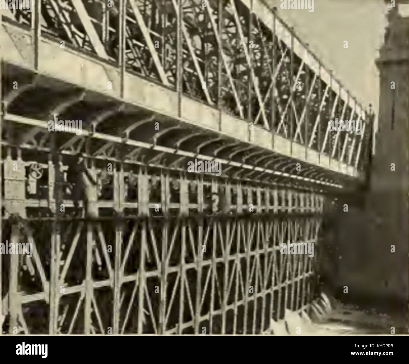 The image illustrates the rear view of a military fortification, likely ...