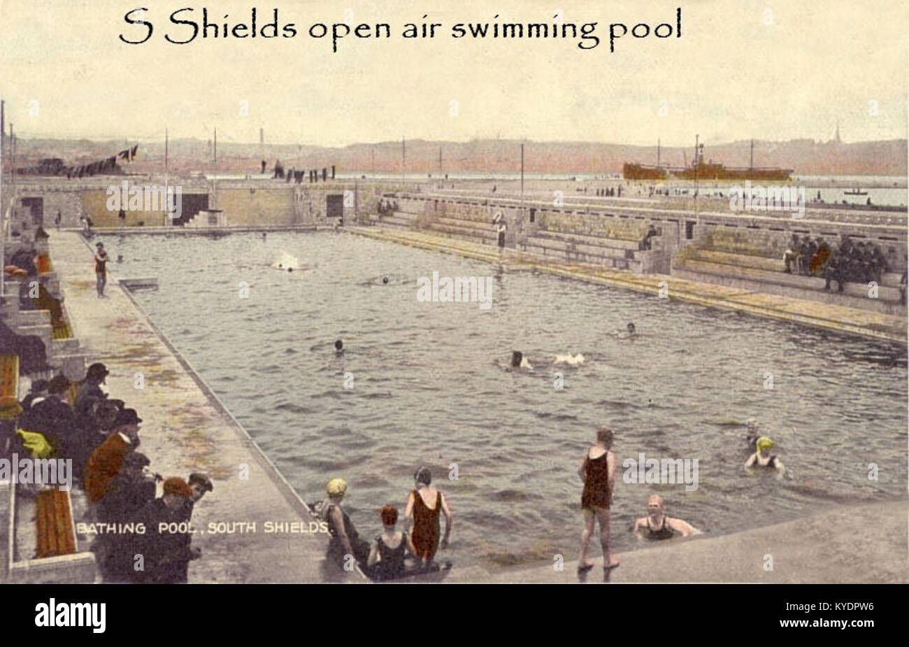 S Shields open air swimming pool Stock Photo - Alamy