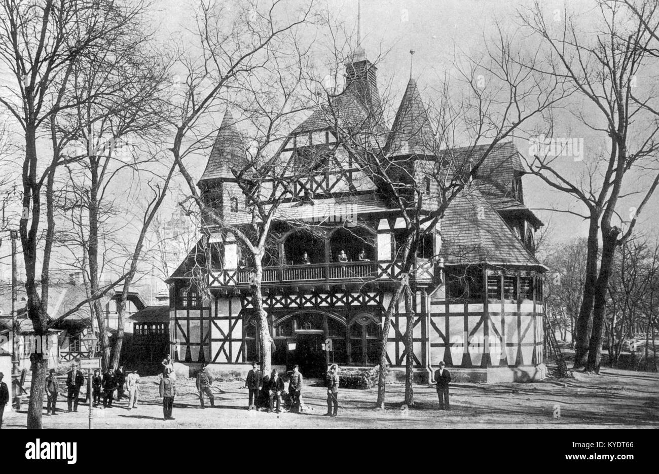 A photograph from the 1896 Millennium Exhibition in Budapest, Hungary ...
