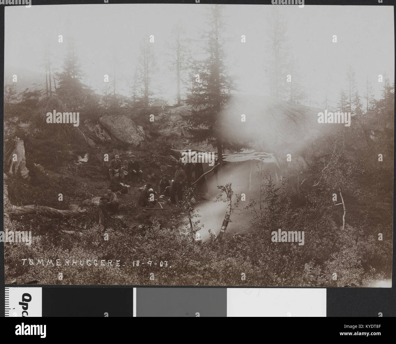 'Tømmerhuggere' is a photograph depicting loggers in Norway, showcasing ...