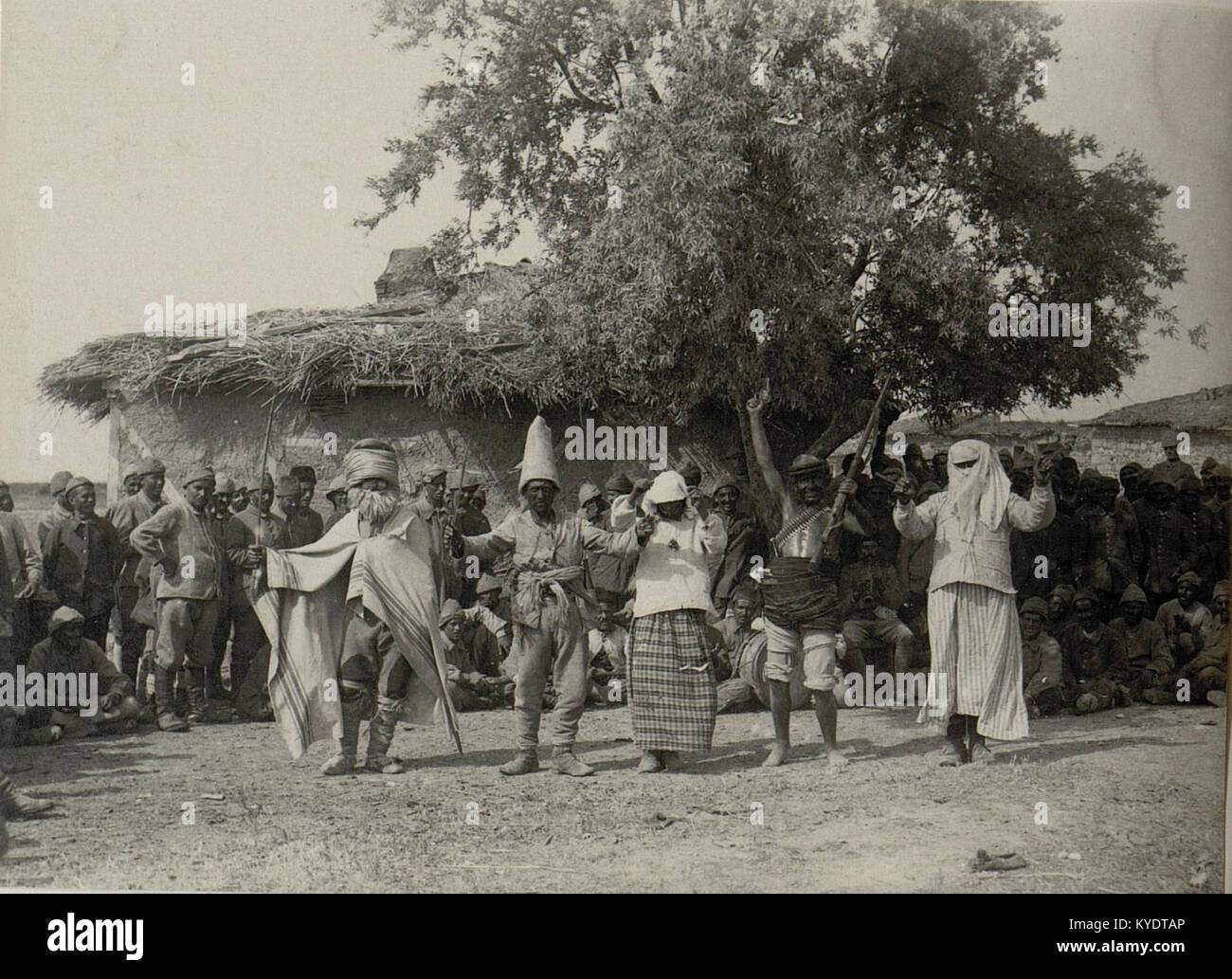 A photograph depicting a military event in Turkey during a circumcision ...
