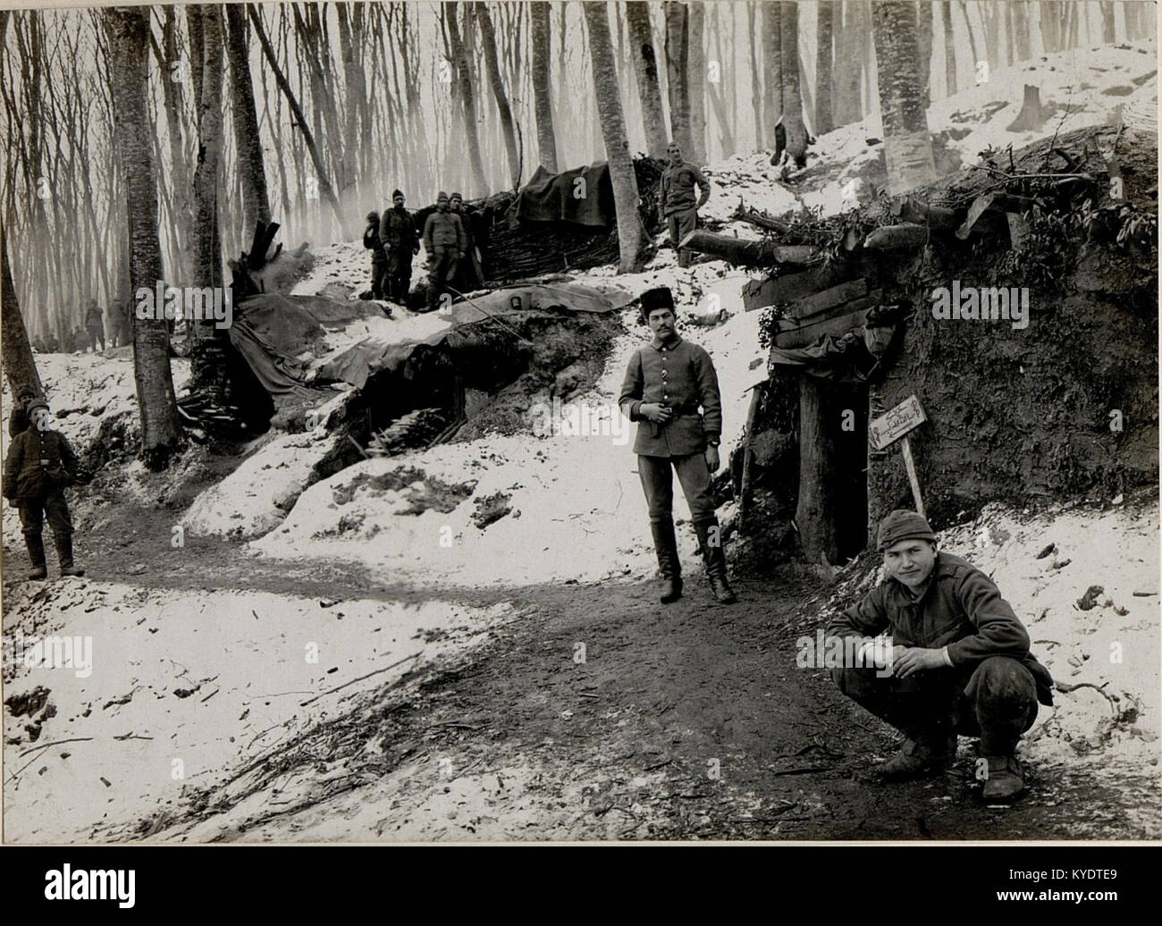 This photograph depicts Turkish officers' quarters in Miesczyczow ...