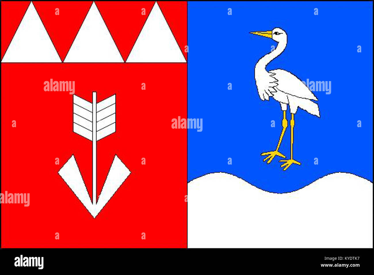A flag from the region of Tremesn, displaying local symbols and ...
