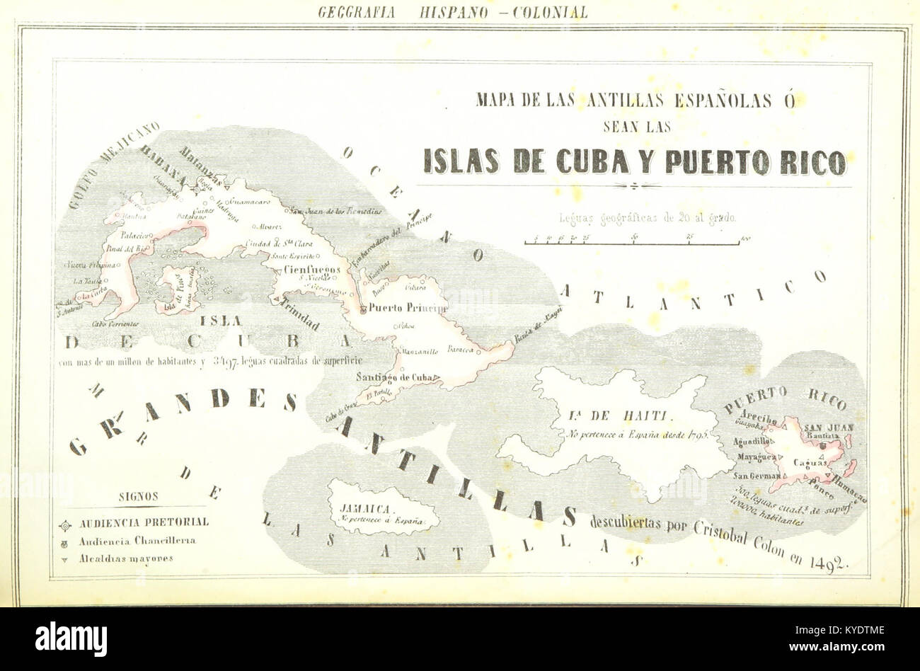 Mapa de antillas hi-res stock photography and images - Alamy