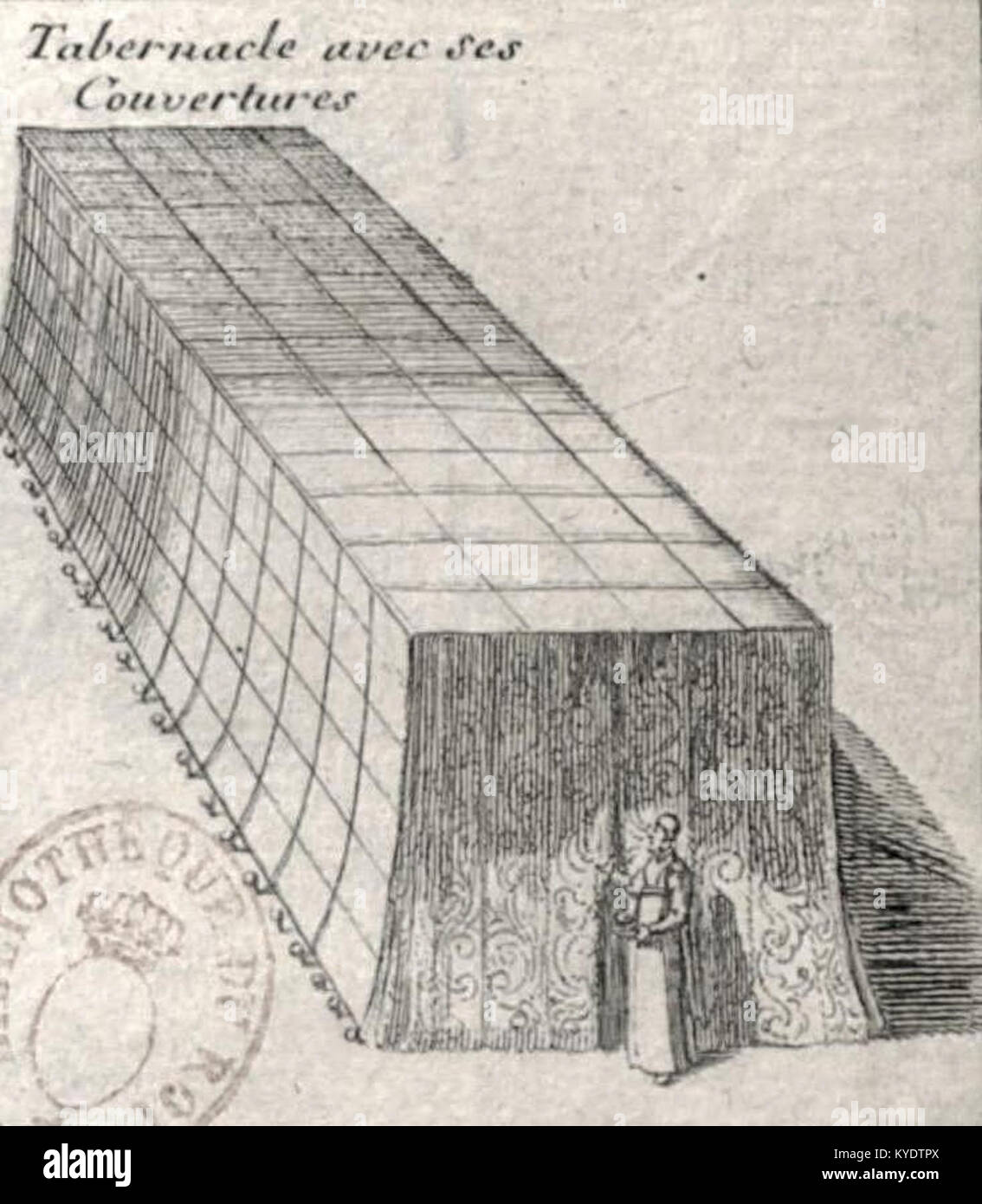 This 17th-century map illustrates the tabernacle of the Israelites ...
