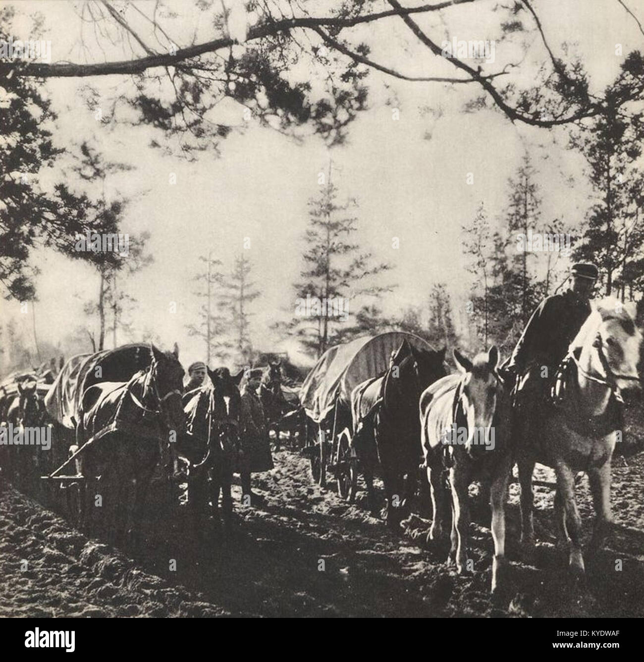 A historical image depicting the camp of the First Brigade of the ...