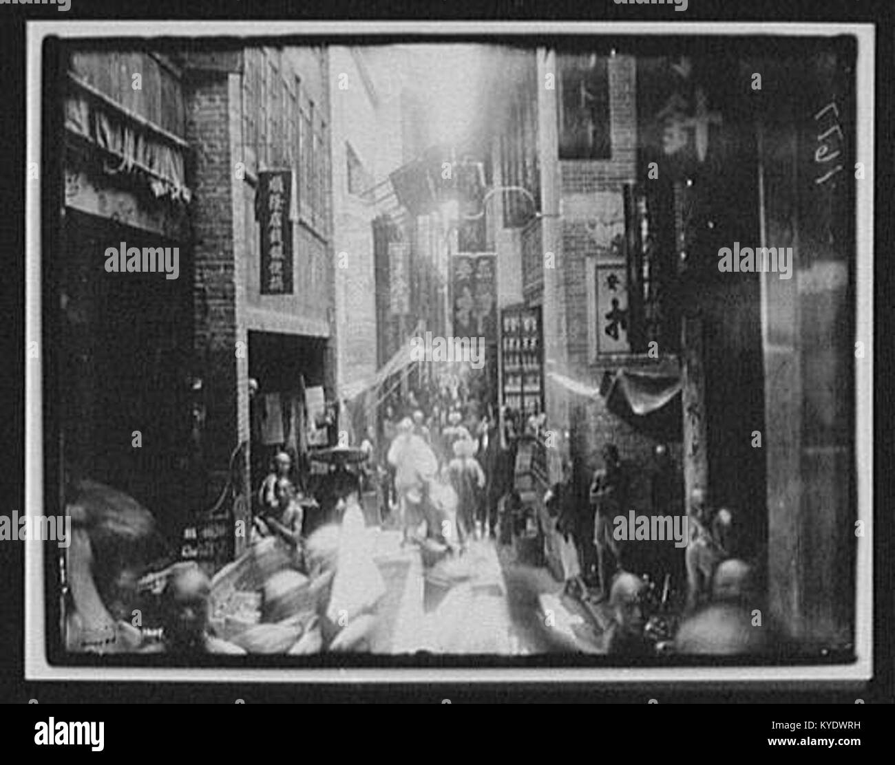 A historical photograph showing Tang-Lang Street in Canton (Guangzhou ...